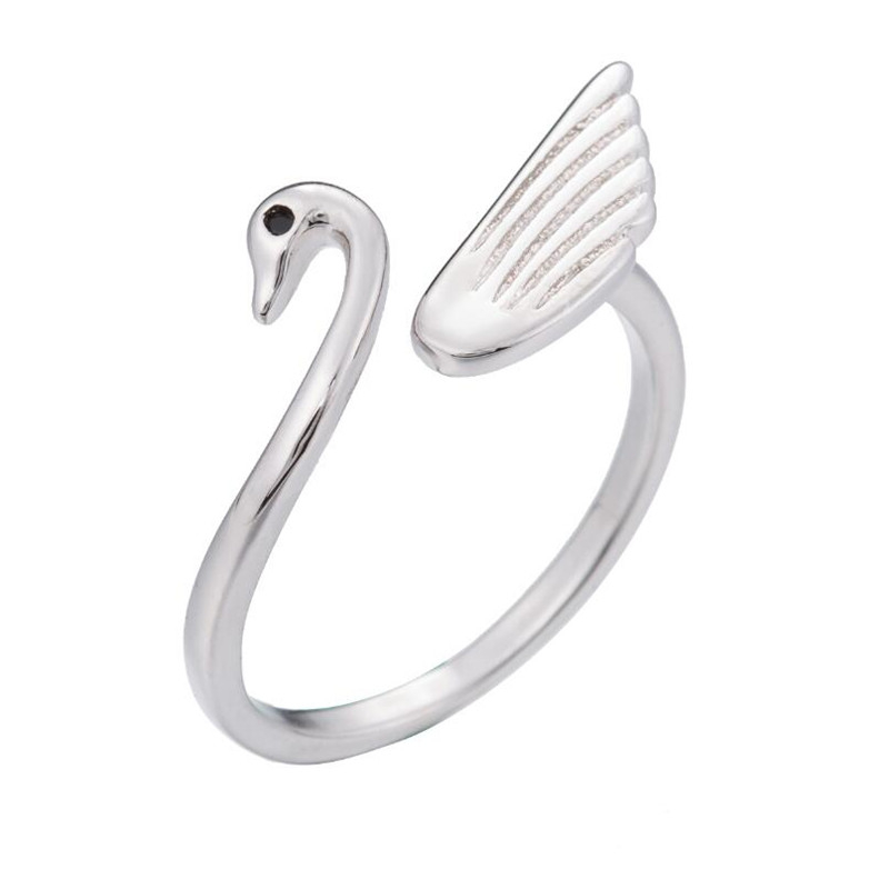 Silver Swan Ring